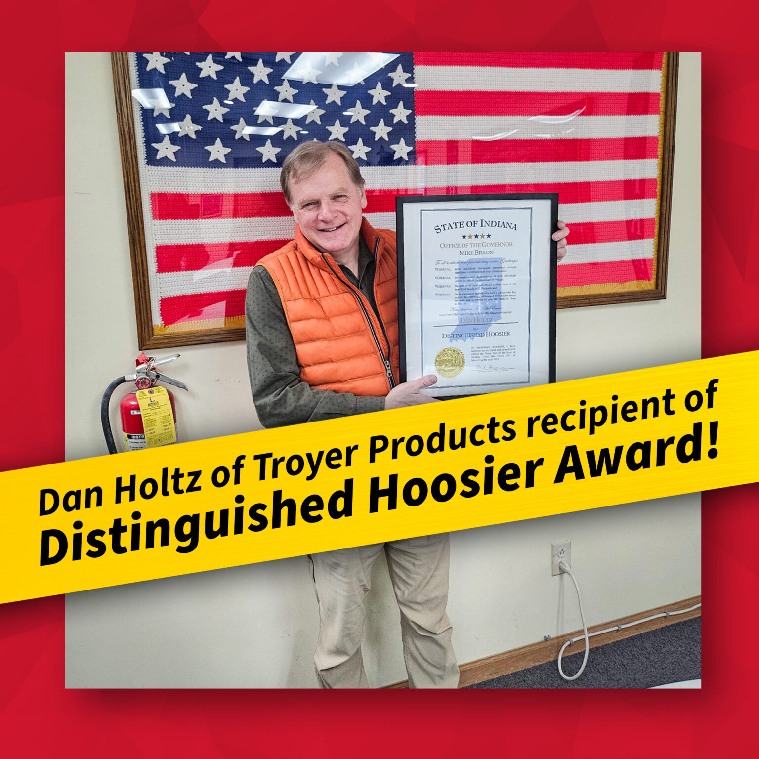 Dan Holtz of Troyer Products Receives Prestigious State Award - Troyer ...